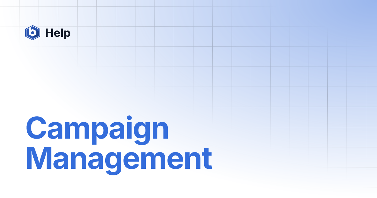 Campaign Management | Help