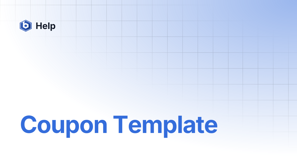 Coupon Template | EN | Help